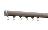 China cordless heavy duty ceiling nano ultra glider single aluminum curtain rails and rod for sale