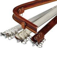 China Double Aluminum Steel Silent Curtain Track Bendable For Bay Window for sale