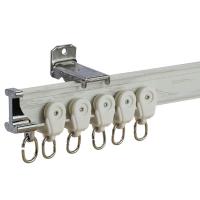 China Double Aluminum Steel Silent Curtain Track Bendable For Bay Window for sale