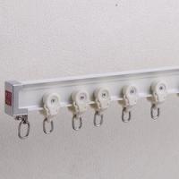 China Metal Aluminum Bay Window Curtain Rail Track With Electrophoresis for sale