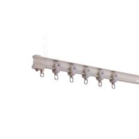 China Aluminum Curved Ceiling Mounted Shower Curtain Track Simple Style for sale