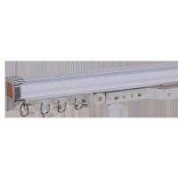 China Aluminum Metal Silent Curtain Track With Ceiling Mounted Wall Mounted Style for sale