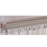 China Aluminum Metal Silent Curtain Track With Ceiling Mounted Wall Mounted Style for sale