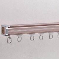 China Aluminum Metal Silent Curtain Track With Ceiling Mounted Wall Mounted Style for sale