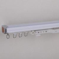 China Aluminum Metal Silent Curtain Track With Ceiling Mounted Wall Mounted Style for sale