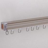 China Aluminum Metal Silent Curtain Track With Ceiling Mounted Wall Mounted Style for sale