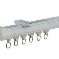 China Ceiling Mounted Double White Curtain Rails Aluminum Material With Electrophoresis for sale