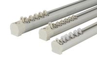 China Ceiling Mounted Double White Curtain Rails Aluminum Material With Electrophoresis for sale