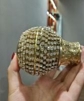 China Wholesale High Quality Crystal Round Gold Studded Diamond Curtain Ball NEW Finials for sale