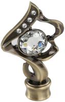 China Luxury Decorative Glass Head  Curtain Rod Accessories Curtain Finials For Curtain Rods for sale