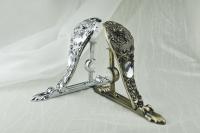 China quality aluminium iron metal curtain rod bracket window curtain rod support bracket rose 28/19 Curtain rod bracket for sale