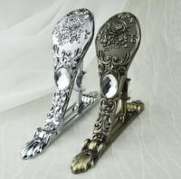 China 28/19mm Heavy Duty Silver Wall Mounted Curtain Double Bracket Curtain Accessories for sale