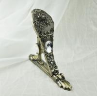 China 28/19mm Heavy Duty Silver Wall Mounted Curtain Double Bracket Curtain Accessories for sale