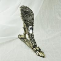 China 28/19mm Heavy Duty Silver Wall Mounted Curtain Double Bracket Curtain Accessories for sale