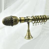China Strong Single Curtain Rod Holder , Curtain Pole Brackets Anti Brass 28mm for sale