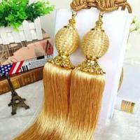 China high quality blue red velvet rope gold decorative rope for curtain for curtains and sheer for sale