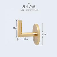 China Golden Color Decorative Curtain Wall Hooks Simple Luxury Style With Rope for sale