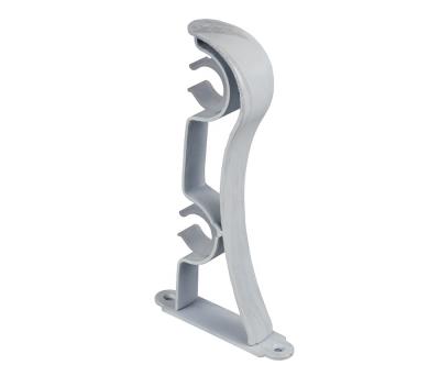 China Decorative Metal Ceiling Double Mount Copper Curtain Rod Bracket for sale
