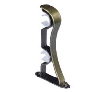China Decorative Metal Ceiling Double Mount Copper Curtain Rod Bracket for sale