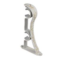 China 25mm 28mm Gold Double Curtain Rod Brackets Aluminum Alloy Iron Material for sale