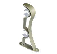 China 25mm 28mm Gold Double Curtain Rod Brackets Aluminum Alloy Iron Material for sale