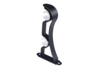 China 25mm 28mm Gold Double Curtain Rod Brackets Aluminum Alloy Iron Material for sale