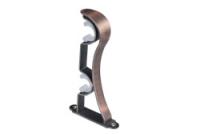 China 25mm 28mm Gold Double Curtain Rod Brackets Aluminum Alloy Iron Material for sale