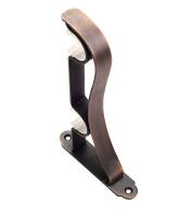 China Pole Aluminum Bar Ceiling Mount Curtain Rod Double Holder Wall Curtain Bracket For Curtain Pipe for sale