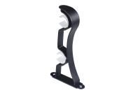 China Windows accessories double curtain rod holder 28mm 30mm 32mm hole iron double curtain brackets for sale
