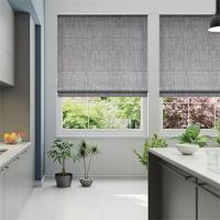China Windproof Wifi Electric Roman Blinds Contemporary Style For Cafe Office for sale