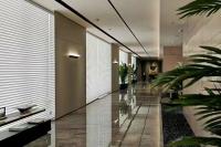 China Smart Bedroom Shangri La Curtains Horizontal Pattern Ployester Material for sale