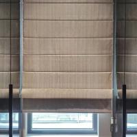China Horizontal Smart Roman Blind Curtains Manual Control For Living Room for sale