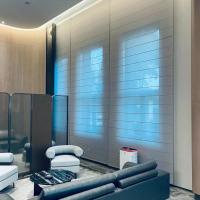 China Smart Manual Roman Shades , Horizontal Roman Curtains For Bedroom for sale