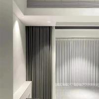China Matt Charcoal Grey Curtain Blinds Vertical 240cm Width Wand Control for sale