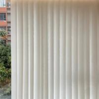 China Classical Fabric Room Manual Semi Blind Curtains Anti Static White Dream Vertical Custom for sale