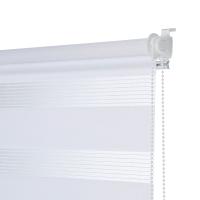 China Solid Colour Slinky Bathroom Zebra Blind Curtain Pull Bead Top Opening for sale