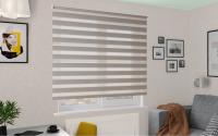 China Smart Electric Zebra Curtain Bedroom Full Blackout Waterproof Automatic Lifting Curtains for sale