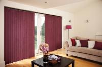 China Red Vertical Curtain Electric Blackout Suitable For Living Room, Bedroom, Office, Balcony Partition for sale