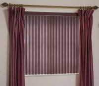 China Red Vertical Curtain Electric Blackout Suitable For Living Room, Bedroom, Office, Balcony Partition for sale
