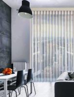 China Soft Yarn Dream Curtain Window Vertical Blinds Solid Color Semi Blind Curtain for sale