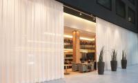 China Soft Yarn Dream Curtain Window Vertical Blinds Solid Color Semi Blind Curtain for sale