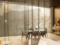 China Semi Blindness Office Curtain Drape Bedroom Bathroom Balcony Vertical Blinds Fabric Pull Curtain for sale