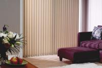 China 240cm Office Curtains Vertical Blinds Sunshade Sunscreen Balcony French Window Glass Partition Vertical Strip Shading for sale