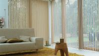 China Decoration Nordic Vertical Curtains Intelligent Window Blinds Electric Balcony Half Blackout for sale