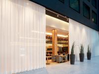 China Semi Dark Electric Snake Shaped polyester Curtain Sun Protection And Insulation for sale