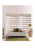 China Double Layer Zebra Soft Gauze Blackout Curtains Office Bathroom Engineering Sunshade And Sunscreen for sale