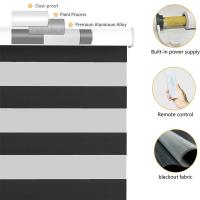 China Intelligent Electric Waterproof Black Zebra Curtain For Office Bathroom Project for sale