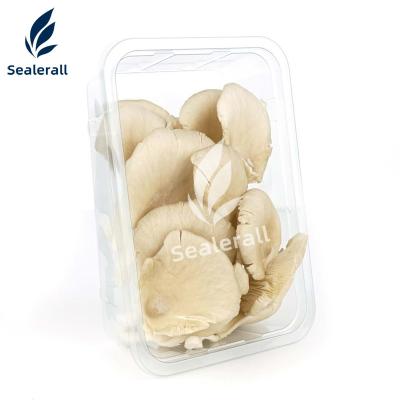 China Mushroom Custom MAP Tray Sealing Machine Multi Head Scale Chain Plate Sealing Machine for sale