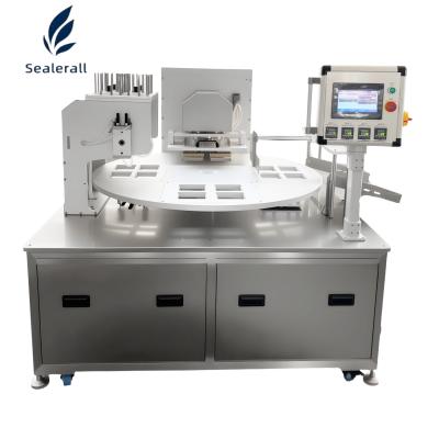 China LD672-C Fully Automatic Rotary Tray Sealing Machine with 1-to-4 High-Speed Rotary Tray System and 2,000–2,400 Trays per Hour for sale