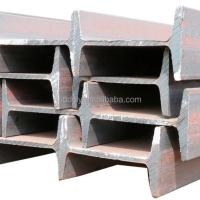 China SS400 A36 ASTM A572 Gr 50 Hot Rolled Carbon Steel I Beam 80-600mm Depth 42-215mm Web Width for sale